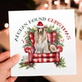 3drose, Christmas Afghan Hound Dog in a Santa Hat and Holiday Chair, 6 ...