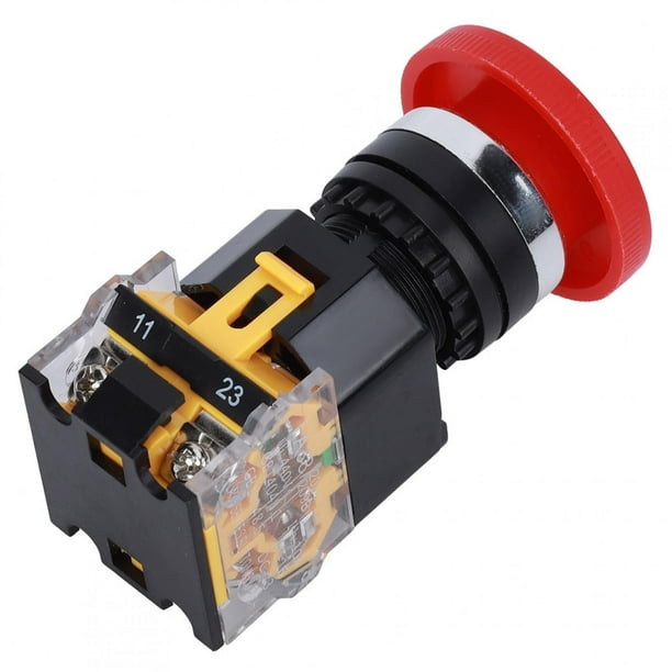 Interruptor pulsador, 3 piezas Botón pulsador de parada de emergencia Botón pulsador de ...