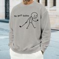Graphic Sweatshirts for Men Crew Neck Funny Sad Figure Golfer Pullover ...