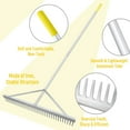 Colwelt 36'' Landscape Rake, Aluminum Yard/Garden Tool with 69 ...
