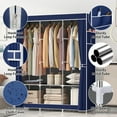 Organized Portable Closet for Small Spaces, Wardrobe Storage with 3 ...