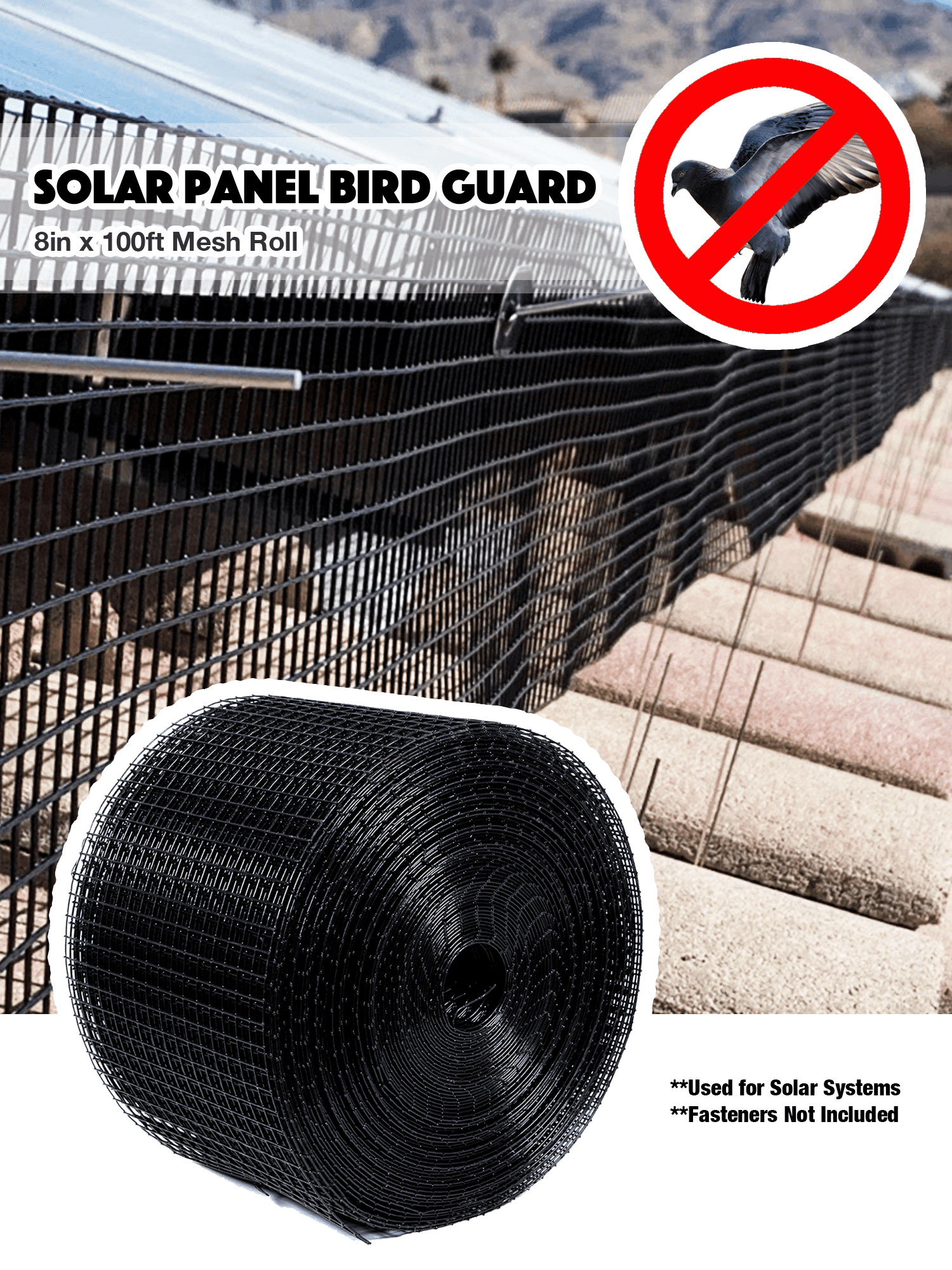 Solar Panel Critter Guard Bird Guard Mesh 8inx100ft Roll | Used for ...