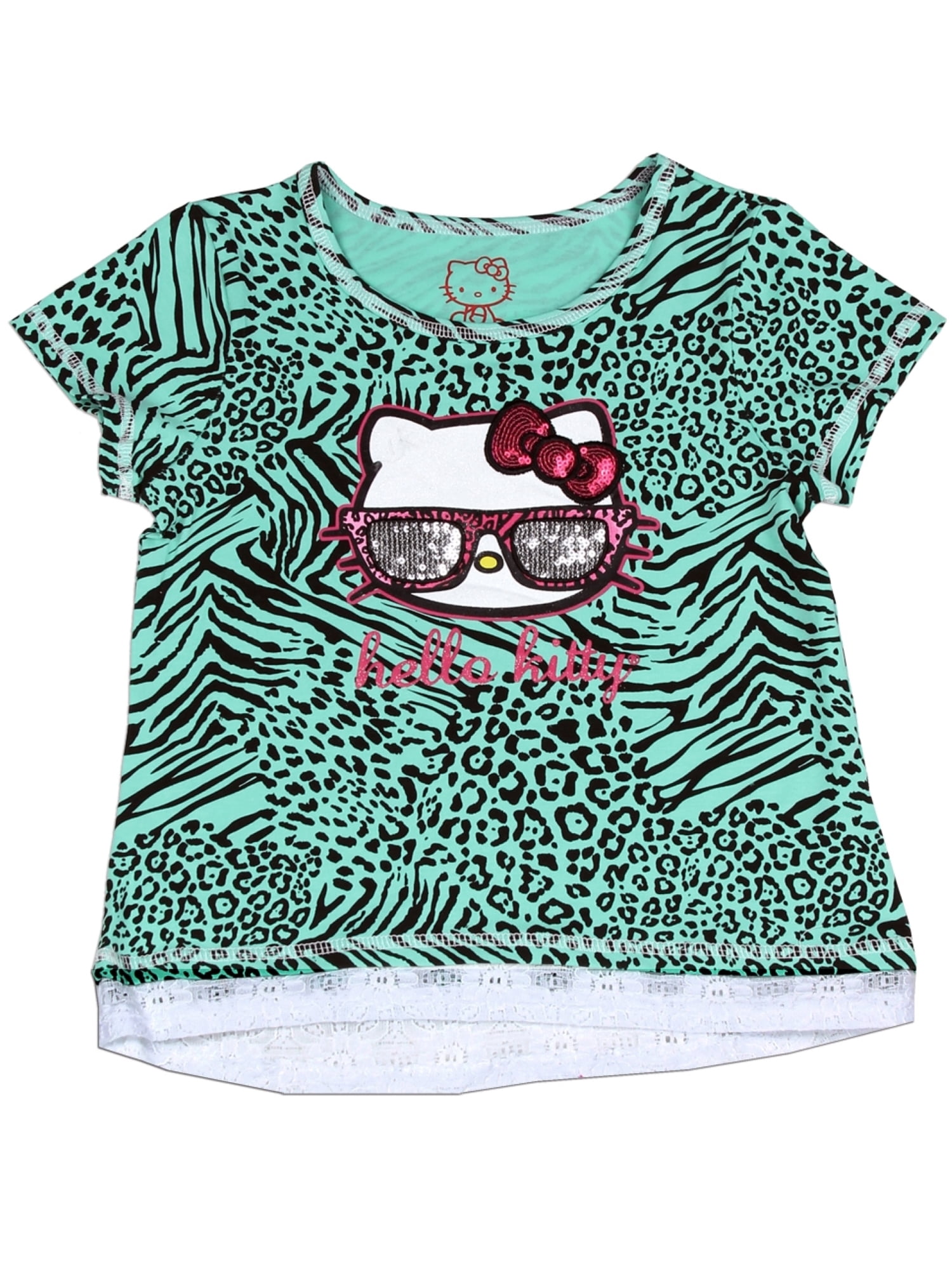 Hello Kitty Little Girls' Animal Print Top, Sizes 4-6x - Walmart.com