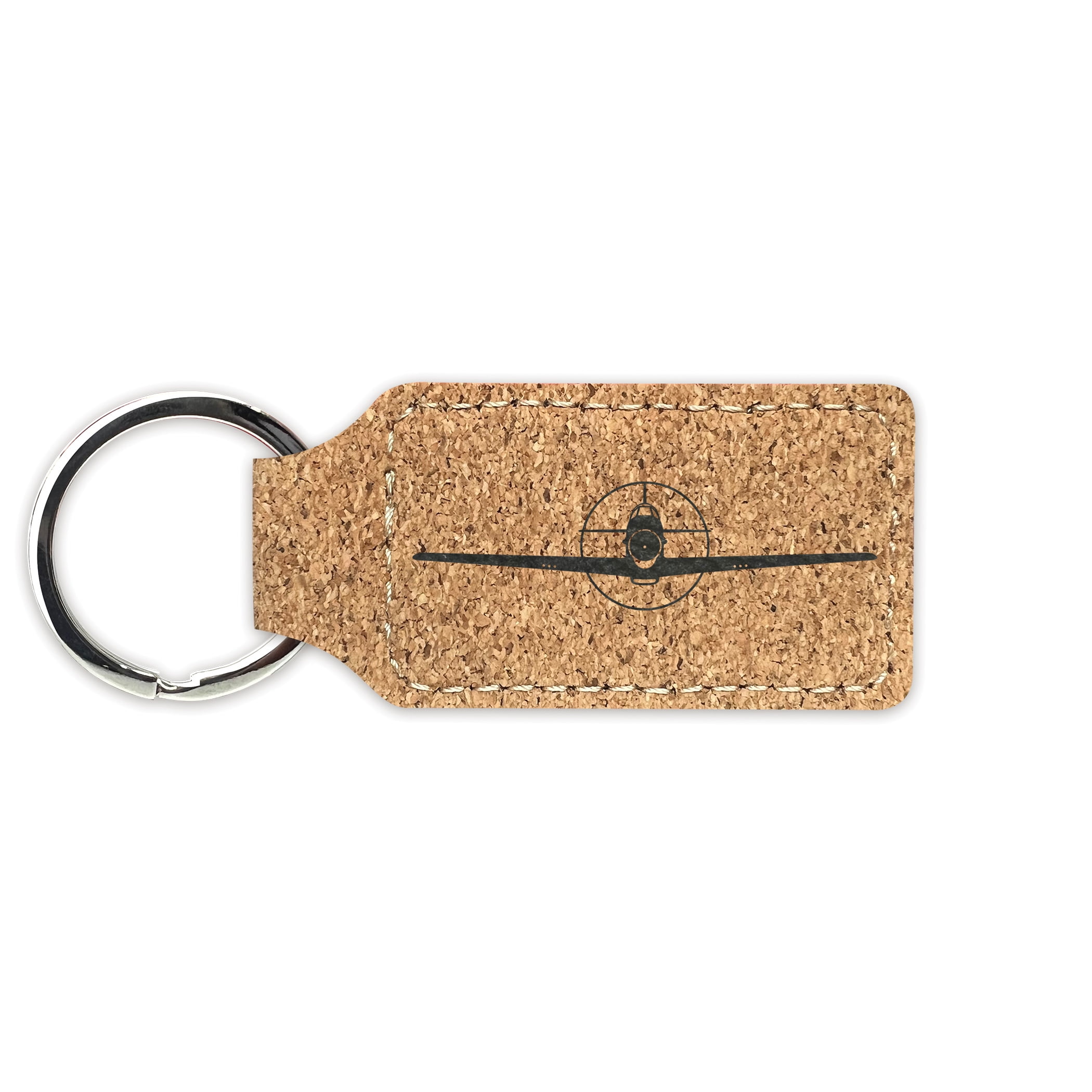 P-51 Mustang Keychain Leatherette Rectangle - Laser Engraved - Many ...
