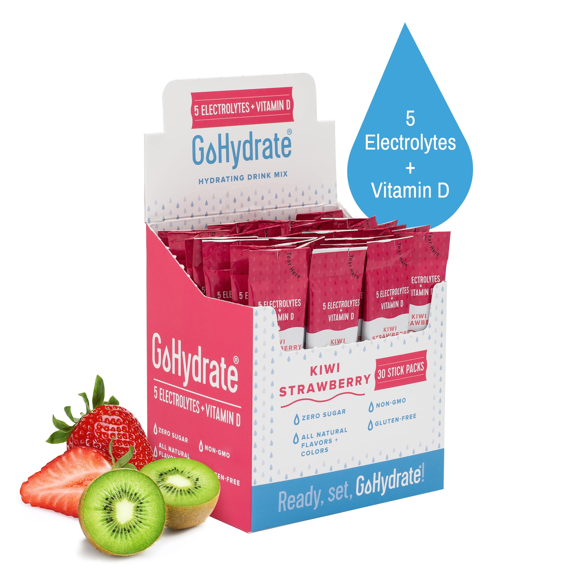 Electrolyte Hydration Drink Mix with Vitamin D, Non GMO Electrolyte ...