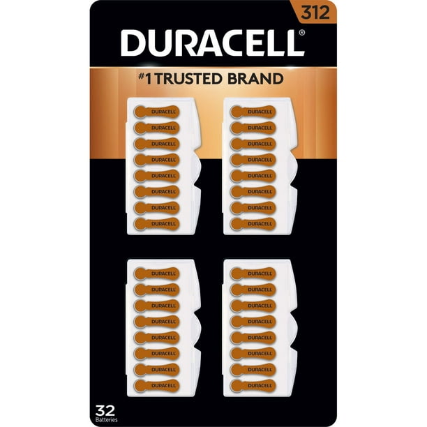 Duracell Hearing Aid Size 312 Batteries, 32 Count - Walmart.com ...