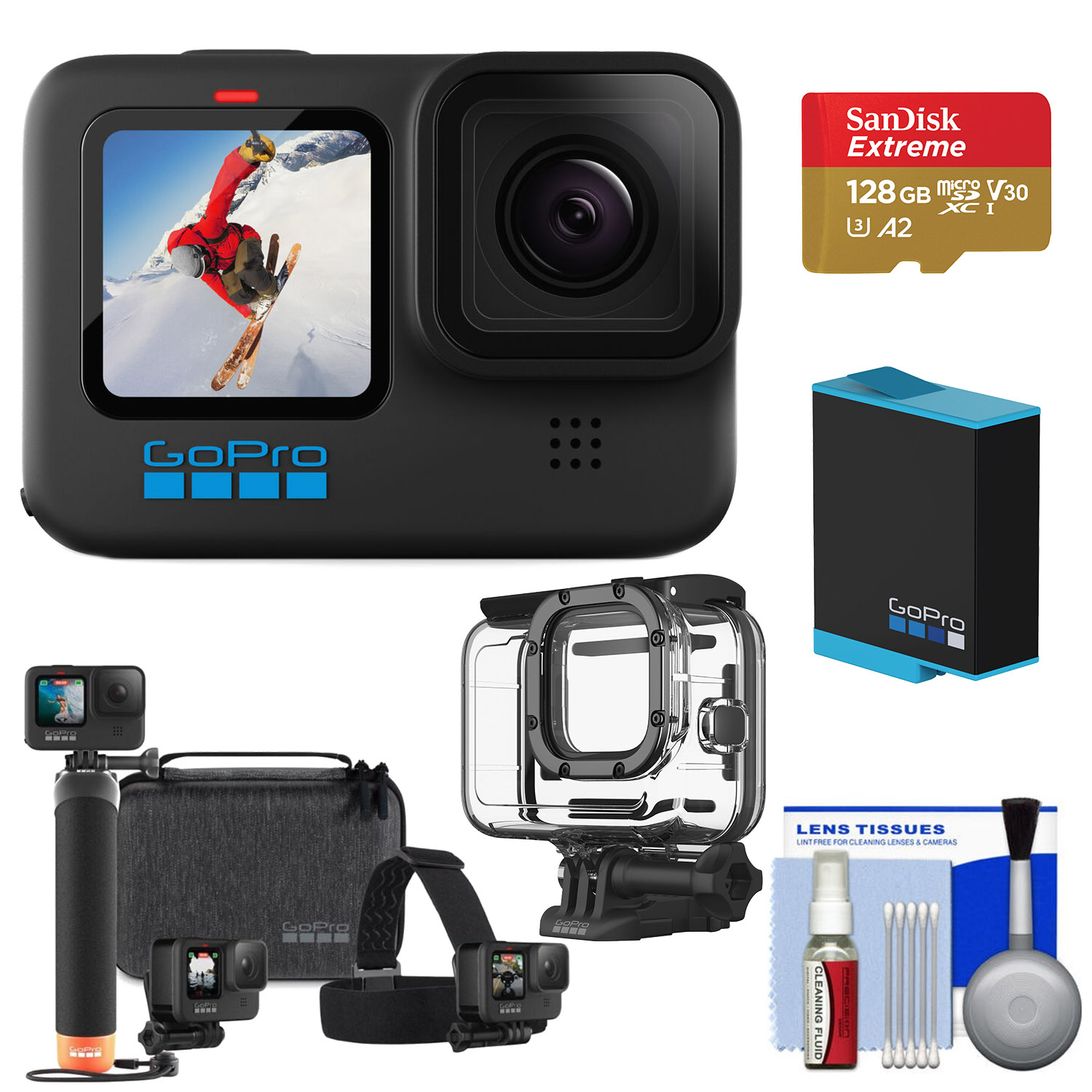 GoPro HERO10 Black, Waterproof Action Camera Bundle with Protective ...