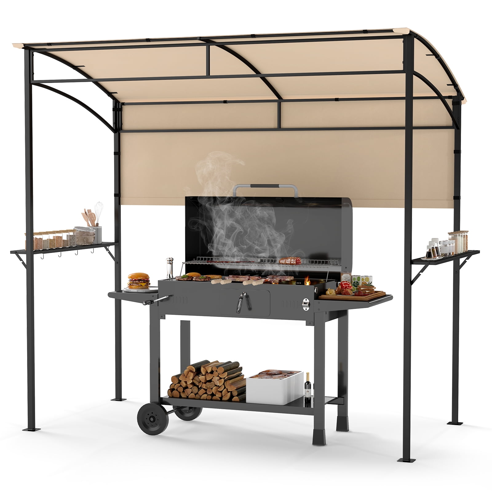 Click here for Patiojoy Topbuy Outdoor Grill Gazebo 7.8 X 4.4 Ft... prices