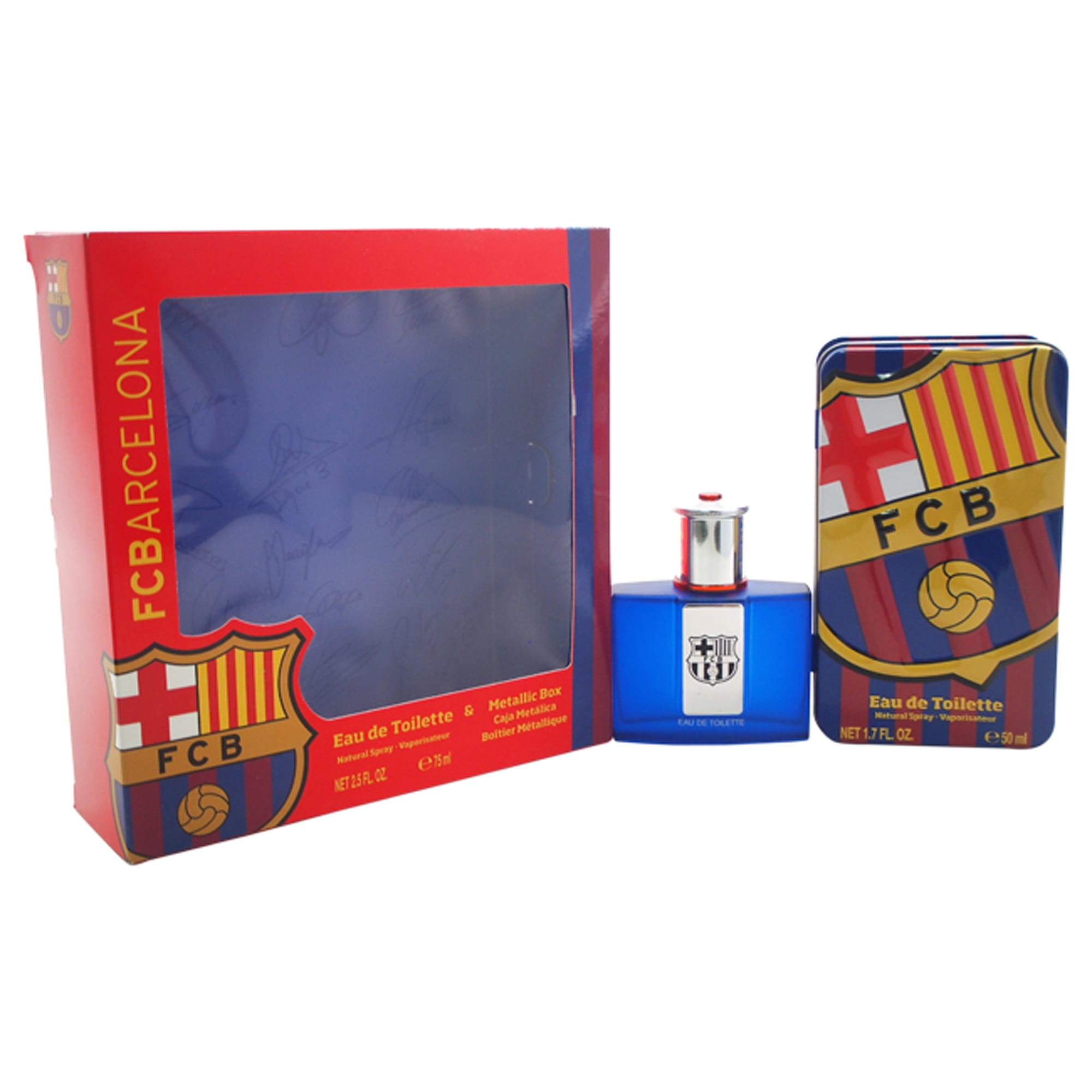 Perfume EDT de 2.5 oz, caja metálica FC Barcelona FC Barcelona FC ...