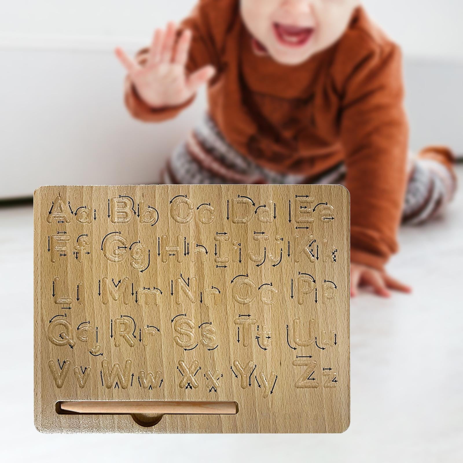 Alphabet Tracing Board Tracing Wood Letters Tracing Tool Double Side ...