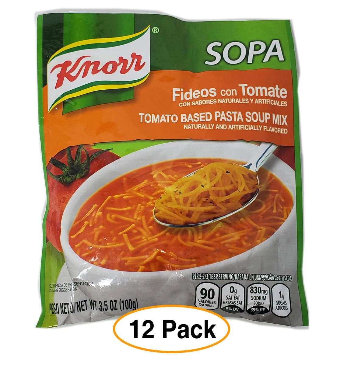Knorr Pasta Soup Mix Tomato Based Noodle Pasta 35 Oz Pack Of 12