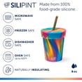 8 Ounce Silicone Cup with Straw and Lid - Unbreakable, BPA Free, Non ...