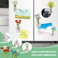 Cute Mini Vase Magnets for Fridge, Tiny Plant Glass Vases with Flowers ...