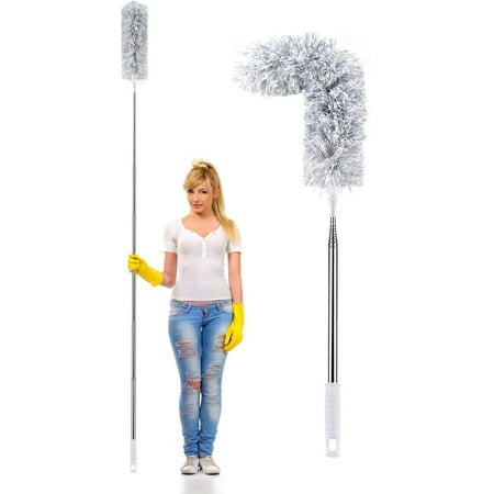 Microfiber Duster for Cleaning,Telescoping Cobweb Duster with Stainless ...