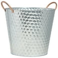 Mainstay Silver Hammered Galvanized Bucket 12.25X12.25 - Walmart.com