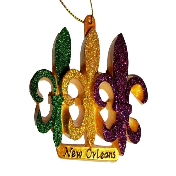 Fleur De Lis New Orleans Ornament Mardi Gras Party Favors - Walmart.com ...