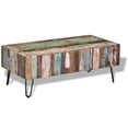 vidaXL Mid-Century Storage Solid Reclaimed Wood Coffee Table ...