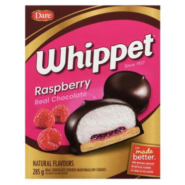 Dare Pure Chocolate Whippet Raspberry Cookies, 8.8 oz (Pack of 12 ...
