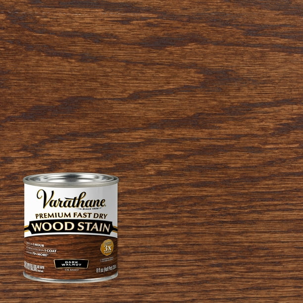 Dark Walnut, Varathane Premium Fast Dry Wood Stain-262025, Half Pint ...