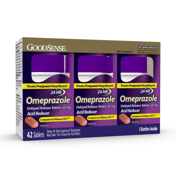 Omeprazole Delayed Release Tablets 20 mg, Acid Reducer, Treats ...