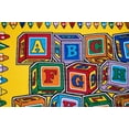 Teaching ABC Blocks Party accent Kids Educational play mat For School ...