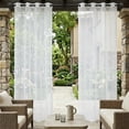 Btomtd Translucent Chiffon Sheer Curtains, 52" x 84", 1 Panel ...