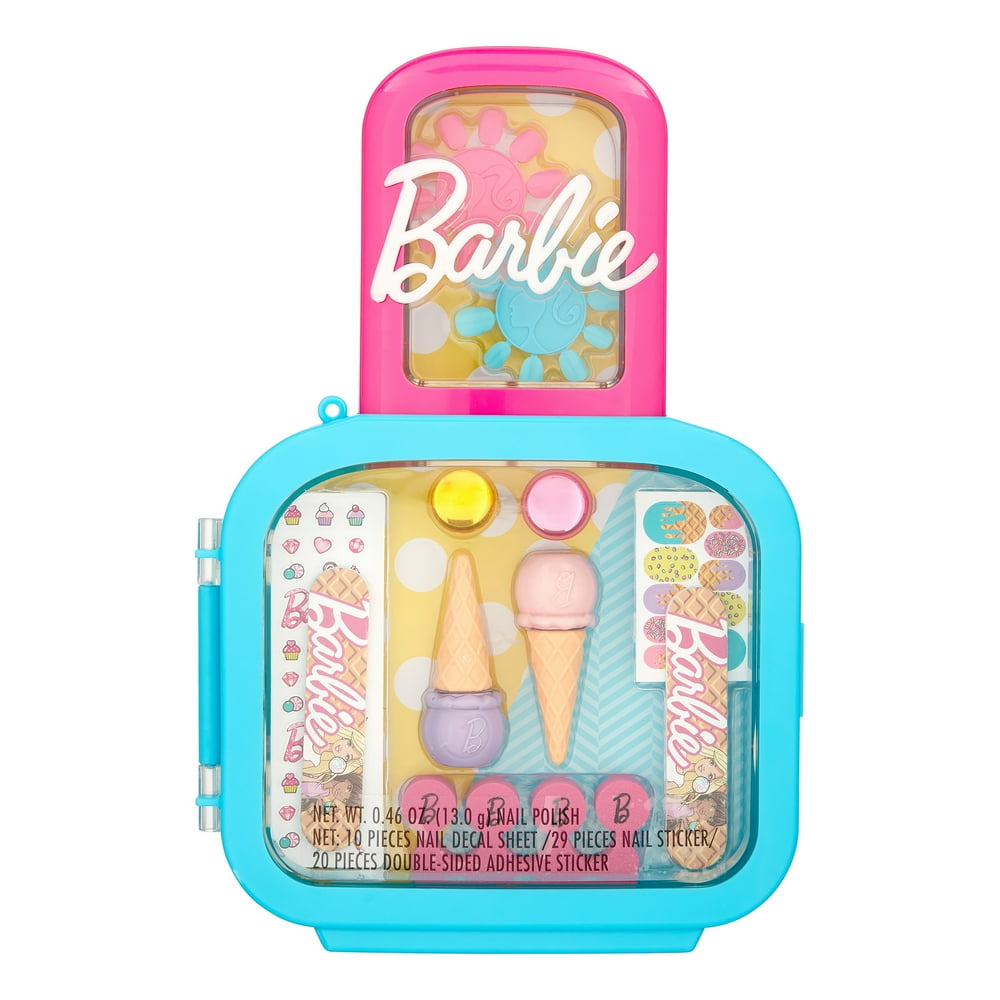 Barbie Glamtastic Nail Case, Manicure Nail Gift Set - Walmart.com ...