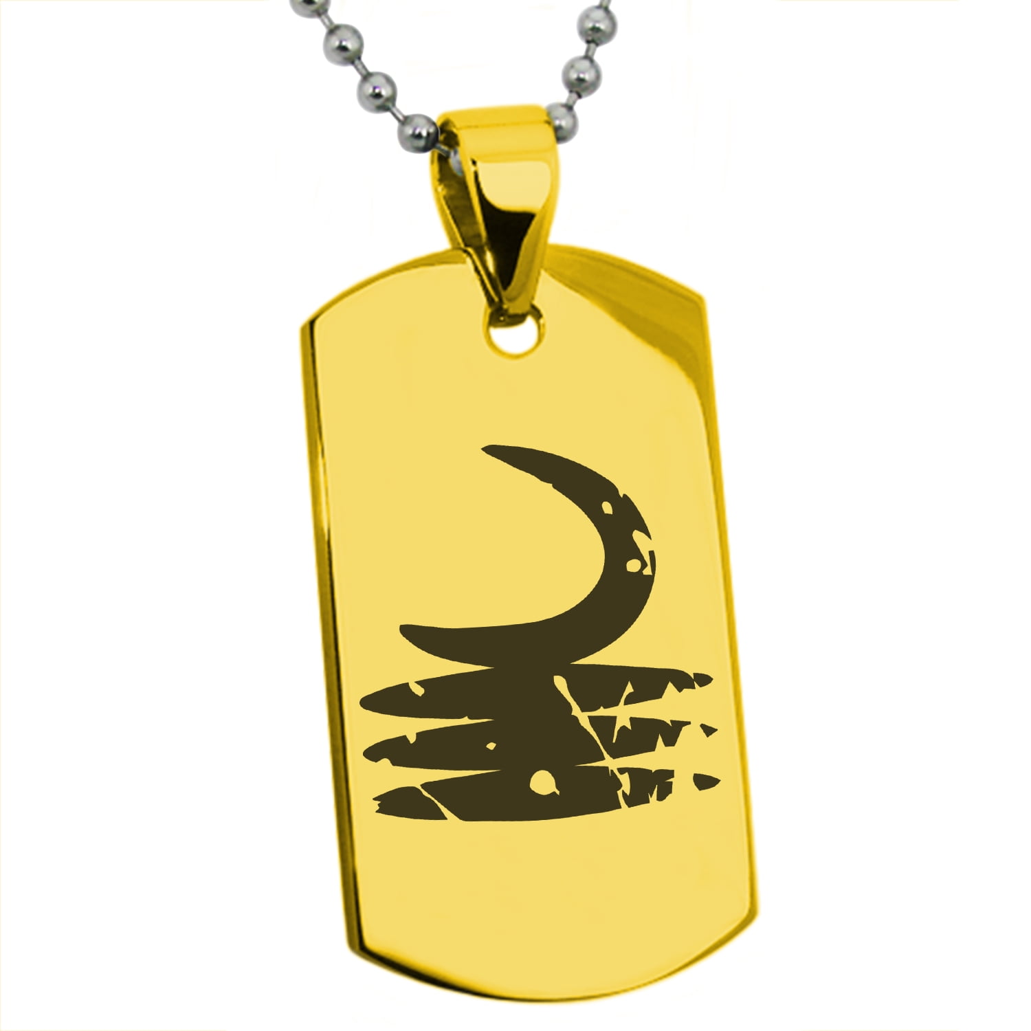 Stainless Steel Ancient Tribal Vigilance Rune Engraved Dog Tag Pendant ...