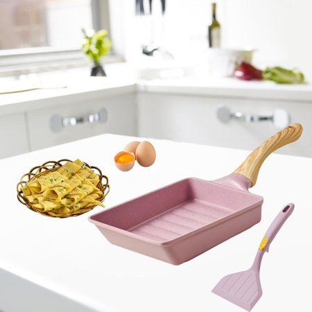 Frying Pan Omelette Pan Skillet Rectangle Smokeless Ham Pancake Burger ...