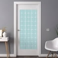 Blue Checkered Window Privacy Film, Modern Minimalist Geometric Grid ...