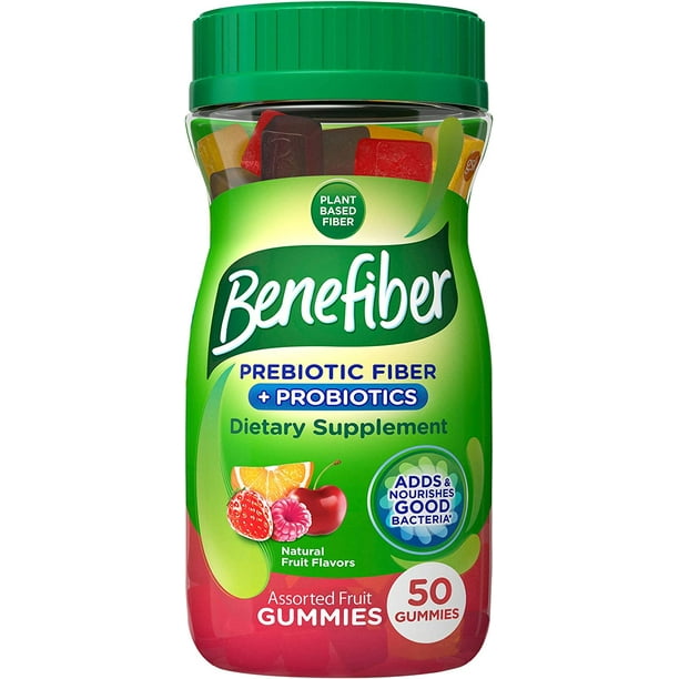 Benefiber Prebiotic Fiber Supplement Gummies for Digestive Health with ...