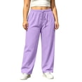 Barrel Sweatpants Women Baggy Inseam Drawstring Curved Wide Leg ...