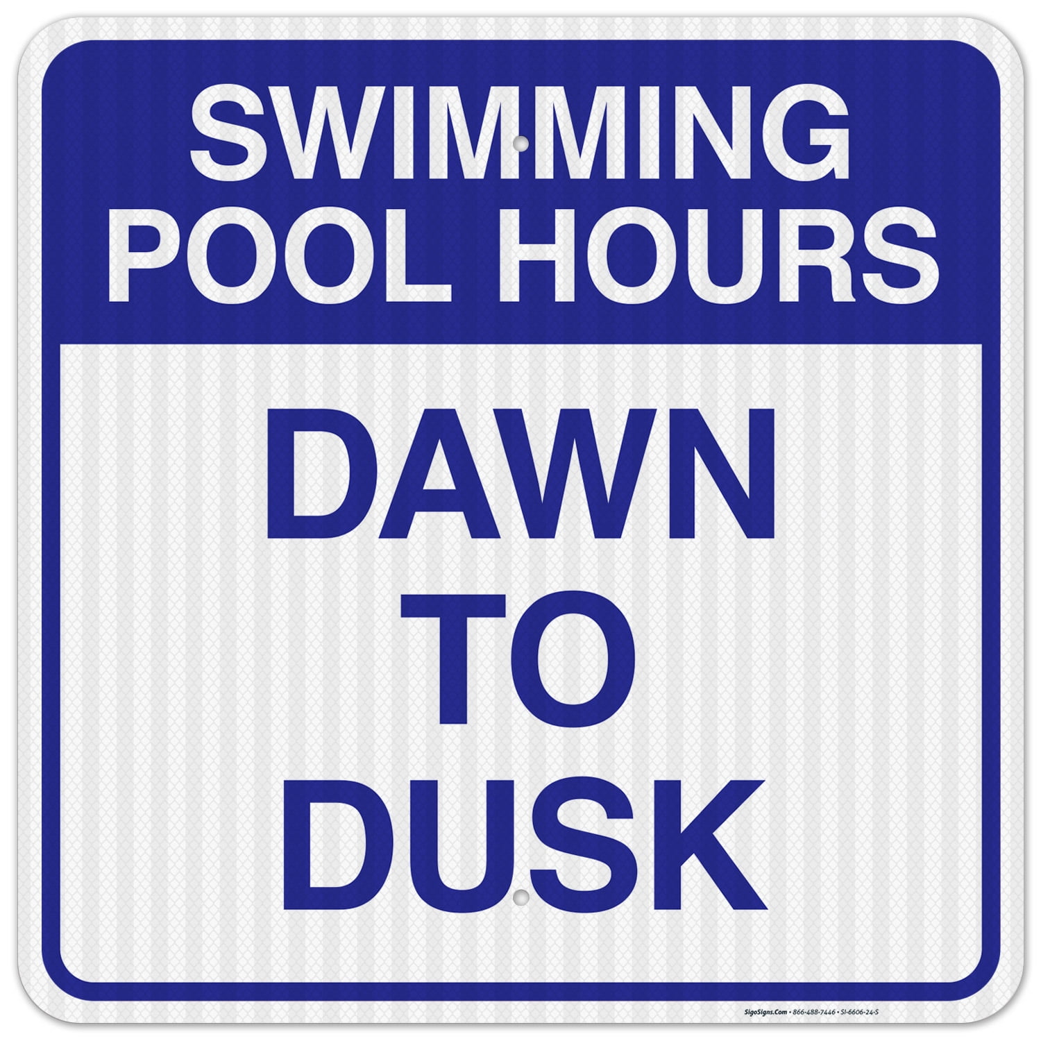 Swimming Pool Hours Sign, Pool Sign, (SI-6606) - Walmart.com