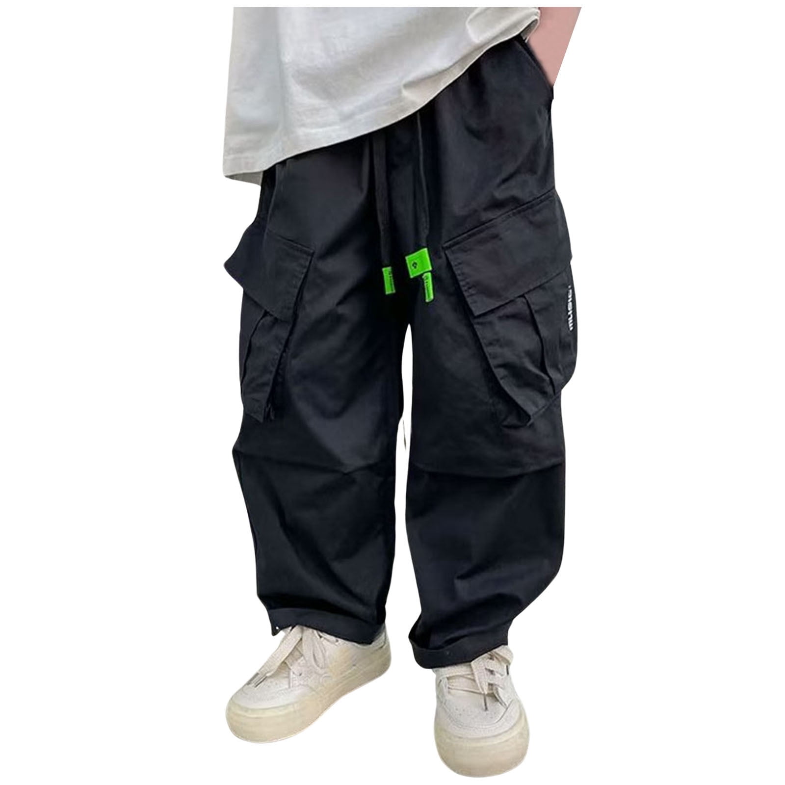 Click here for Yousnh Boys Kids Summer Casual Cargo Pants Solid C... prices