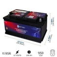 Mighty Max MM-H9 Heavy Duty High Performance 12V 100AH 950CCA AGM Car ...