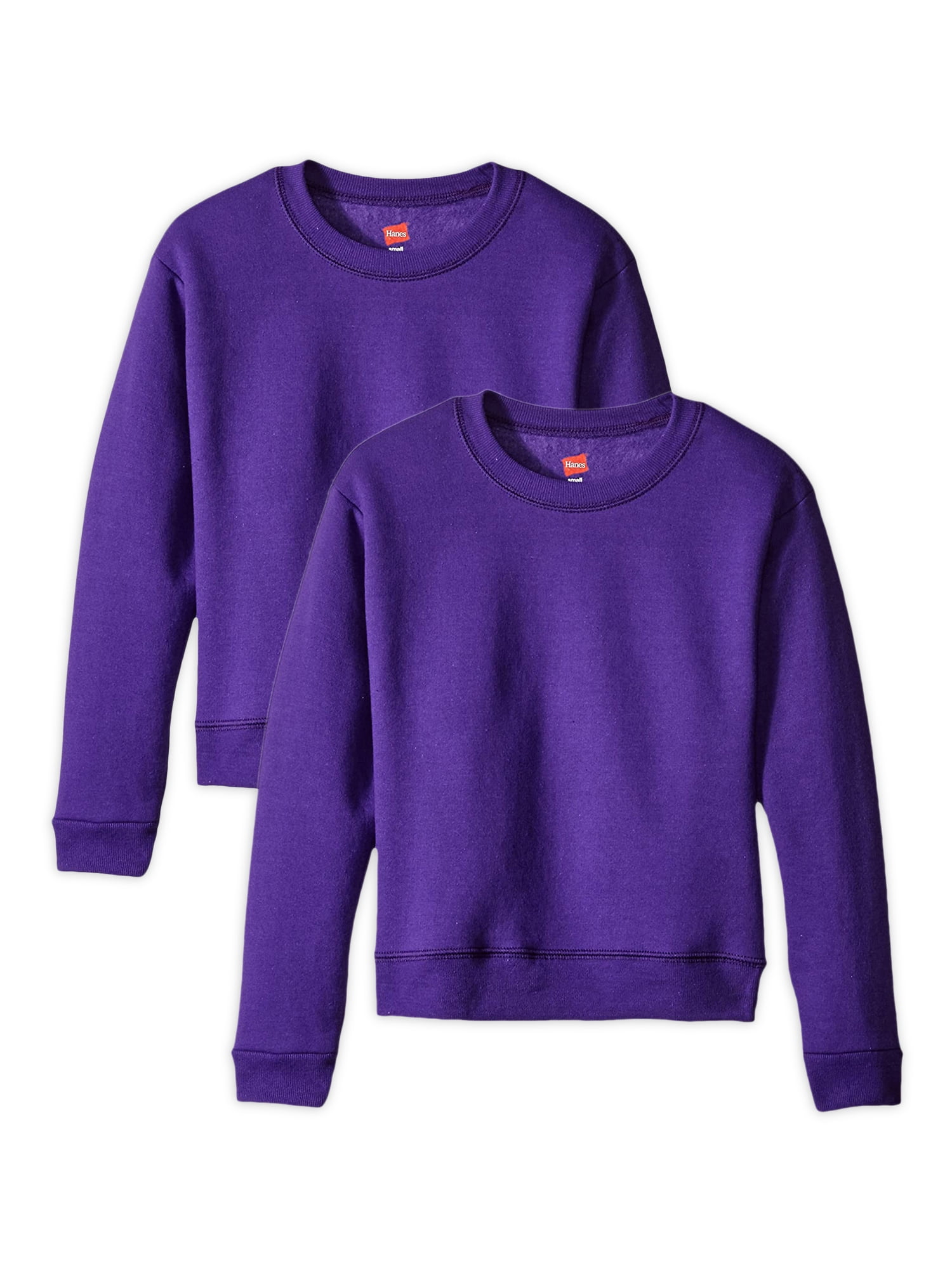 Hanes Girls' EcoSmart® Sweatshirt 2-Pack Purple Thora S - Walmart.com