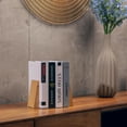 Book Ends for Shelves - Handmade Wooden Bookends with Metal Base ...