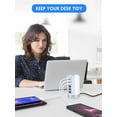USB C Charging Station with 6 Ports, 18W PD & QC Multiport USB Desktop ...