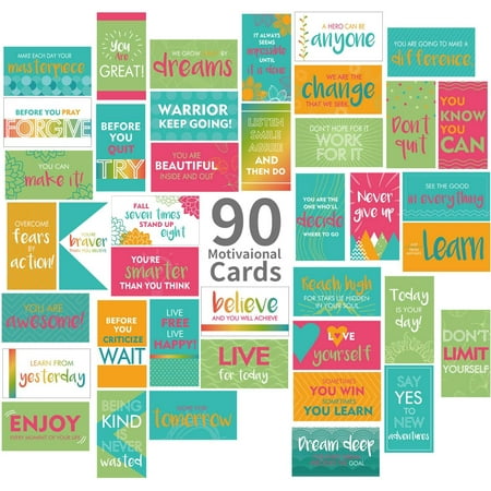 90 Pieces Motivational Cards Inspirational Cards Positive Cards ...