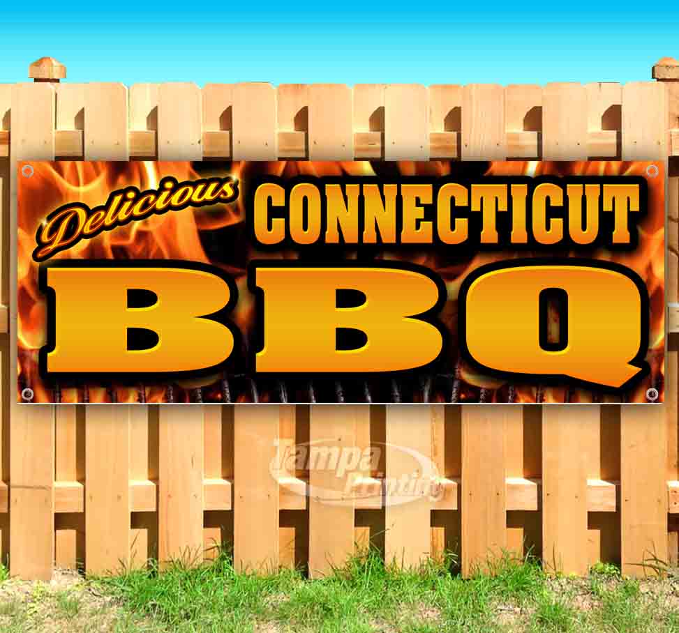 Connecticut BBQ 13 oz Vinyl Banner With Metal Grommets - Walmart.com