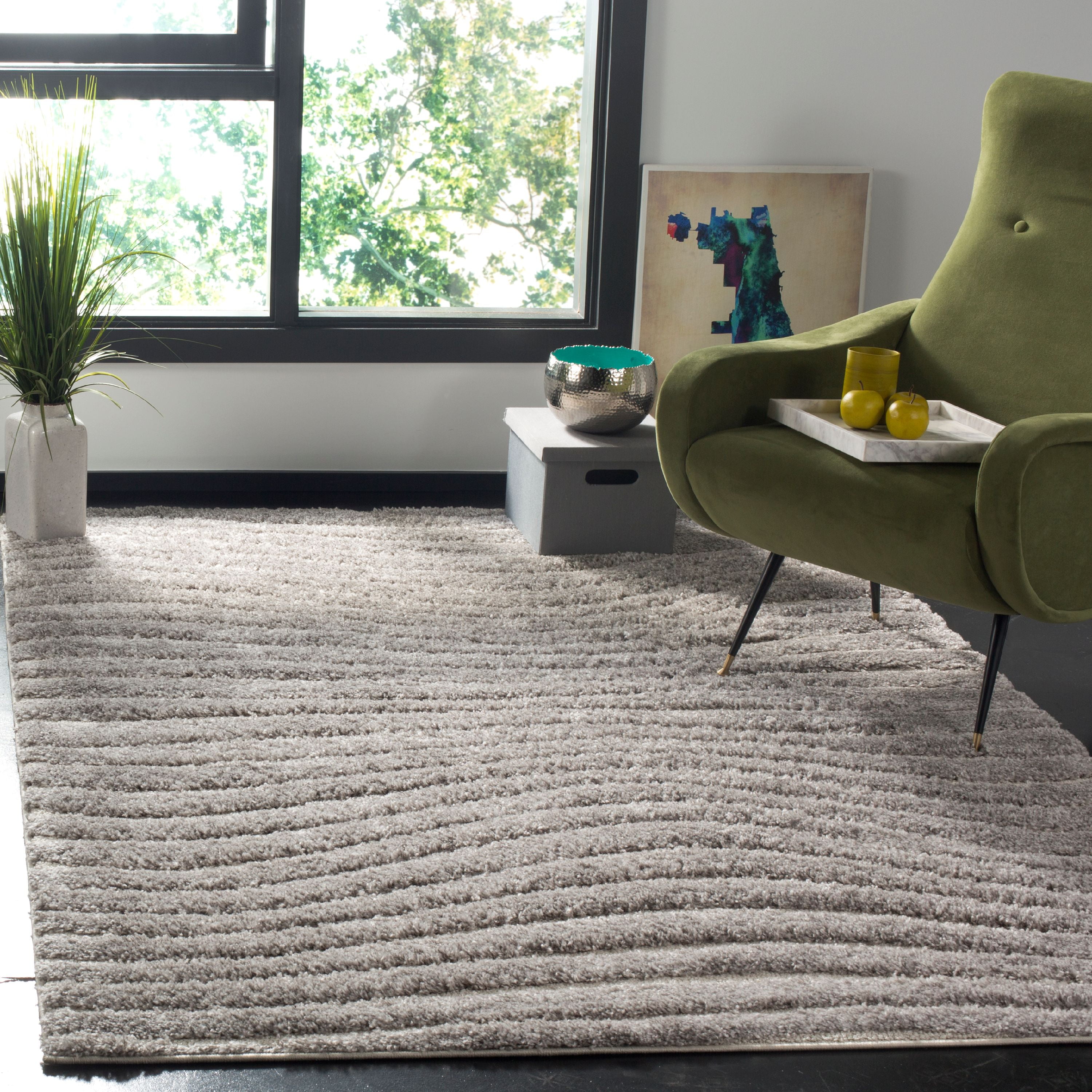 Safavieh Memphis Luanne Geometric Waves Shag Area Rug Or Runner ...