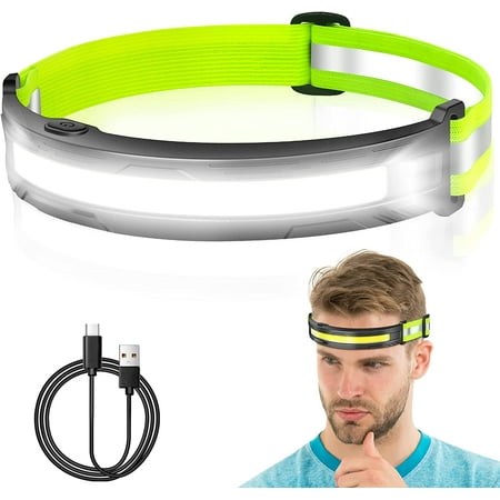 YERDGARY USB Rechargeable Headlamp, Ultra Powerful LED Head Torch with ...