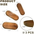 Acacia Wood Serving Platters and Trays (3 Pack) – Rectangular/Oval ...