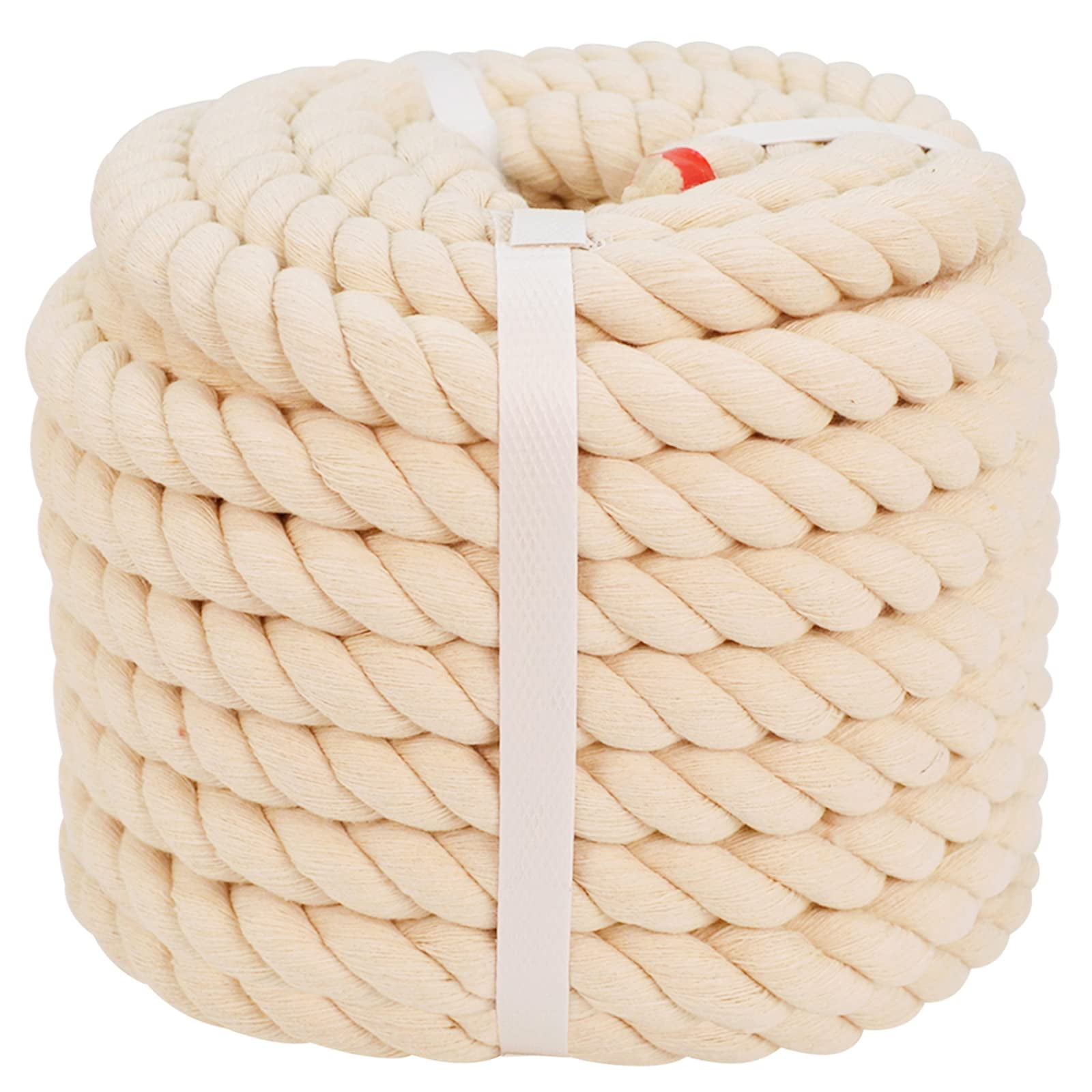 Large Twisted Cotton Rope 1 Inch x 25 Feet Strong Cotton Cord for ...