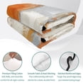3 Pieces Full Quilt Set,Orange Gradient Oil Painting Art Soft Bedding ...