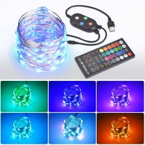 DELight 33 Ft Fairy String Lights 100 Led RGB lights 20 colors with ...