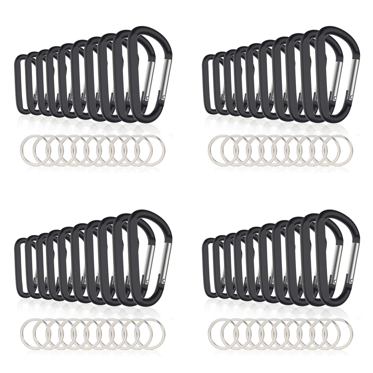 Click here for Unbranded 40pcs 3inch/8cm Aluminum Carabiner Clips... prices