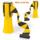 Pyle 2-Pc Emergency Retractable Traffic Cone Hazard Warning Tape ...