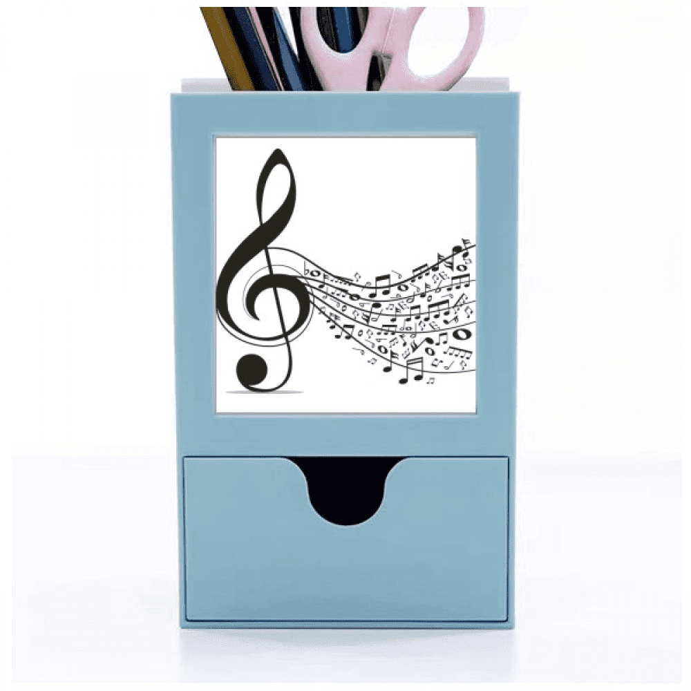Flappg Music Notes Treble Clef Desk Supplies Organizer Pen Holder Card ...