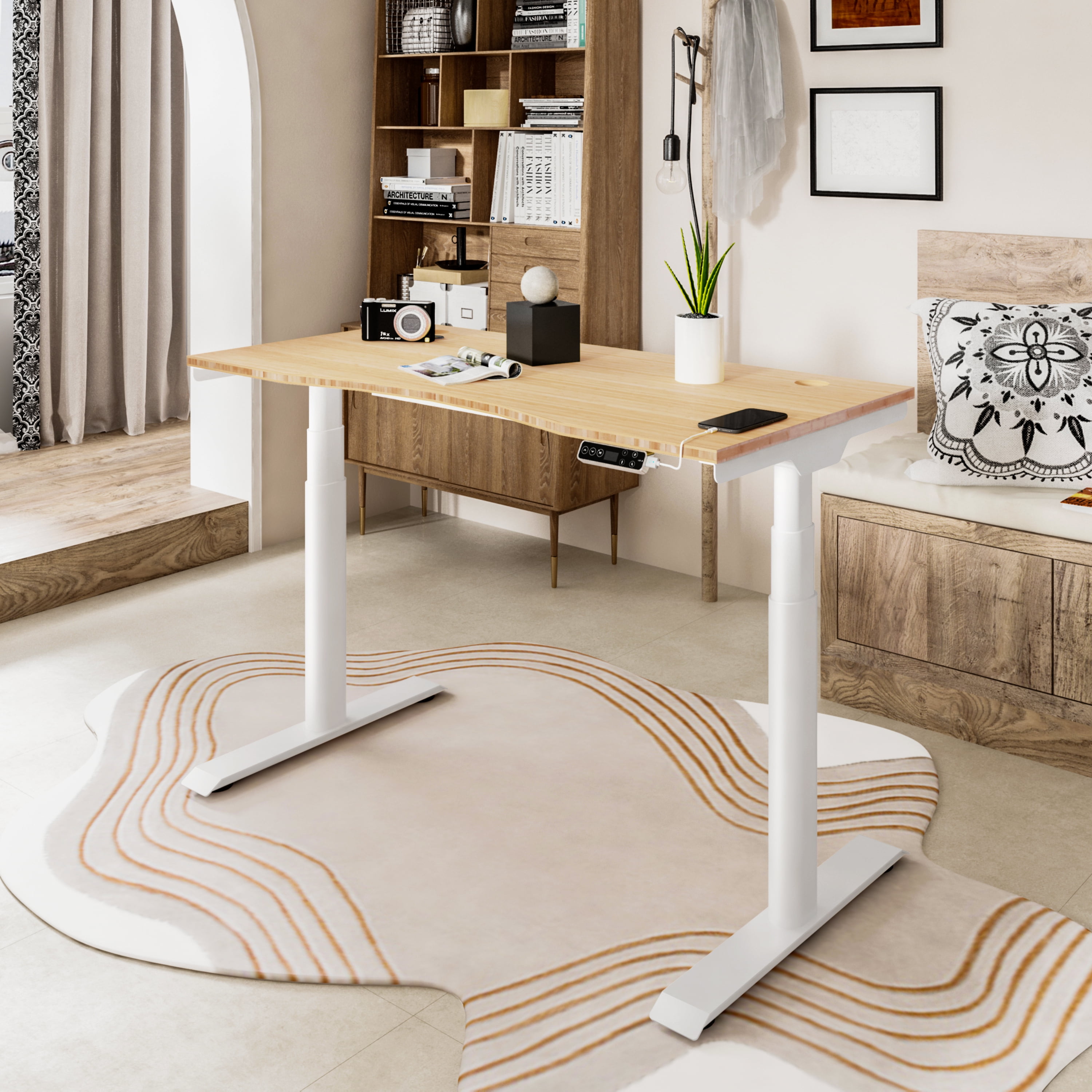 FLEXISPOT 48"x24" Home Office Height Adjustable Dual Motor Standing ...